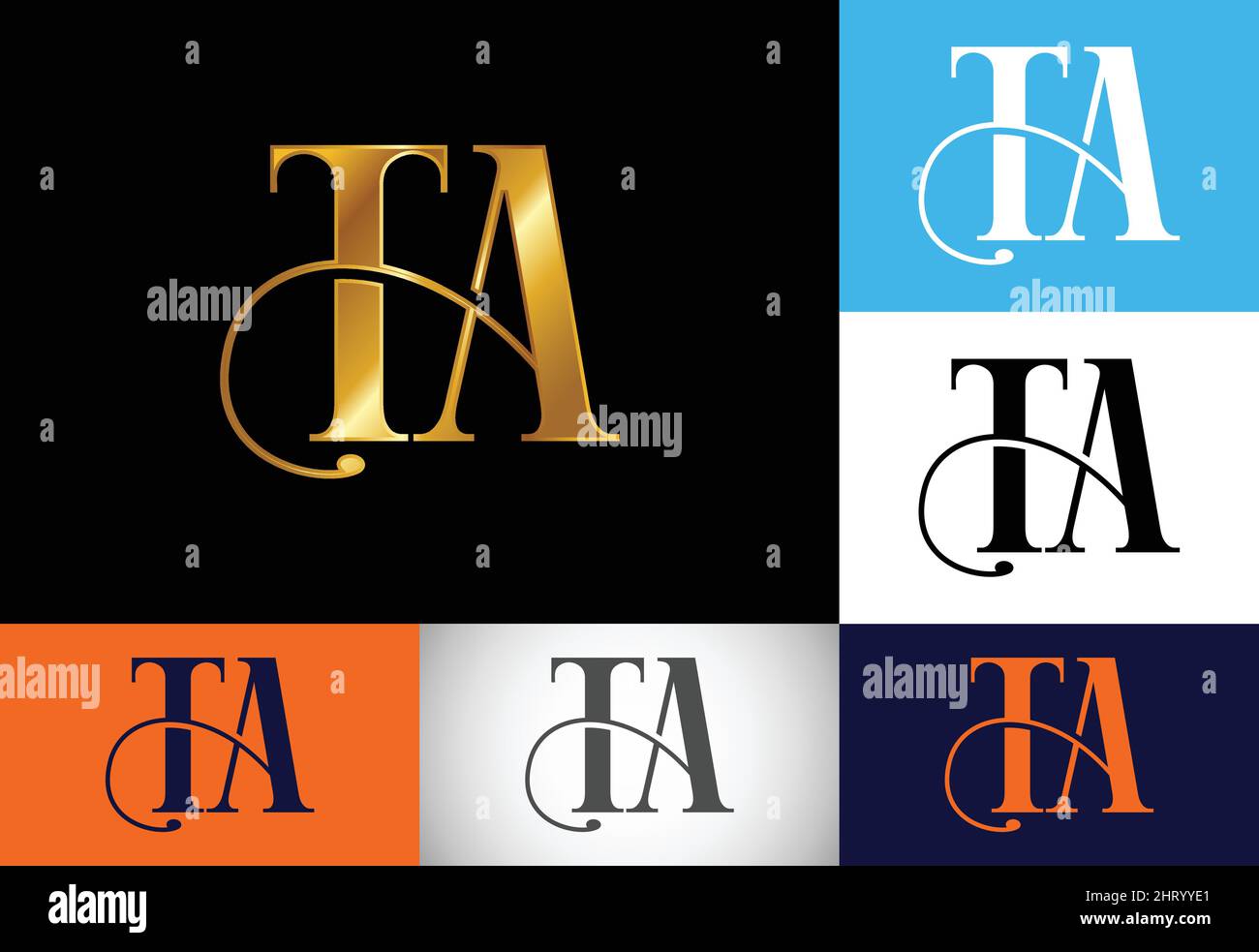 Initial Monogram Letter T A Logo Design Vector. Graphic Alphabet Symbol ...