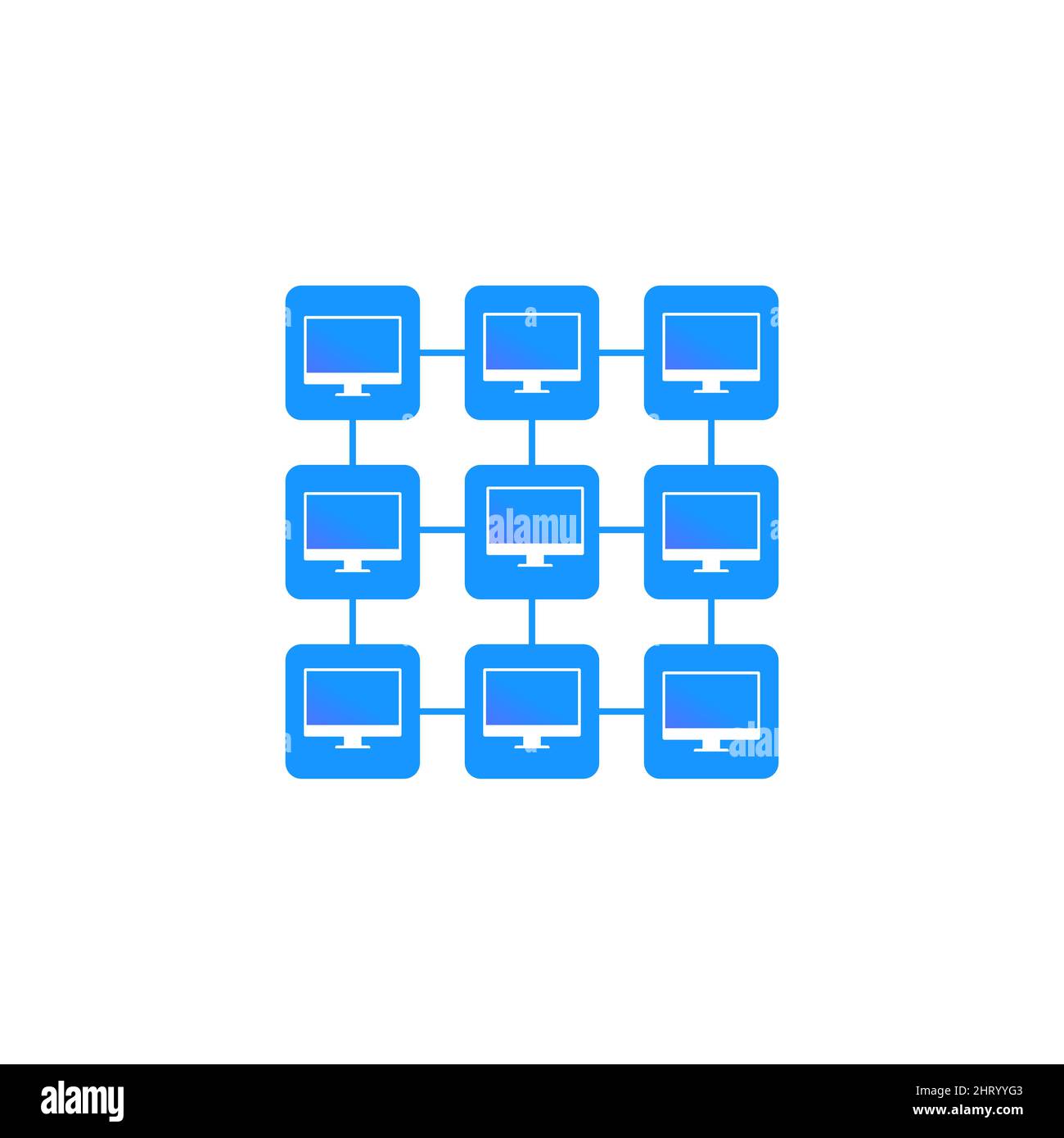 computer interconnected design vector illustration Stock Vector Image ...