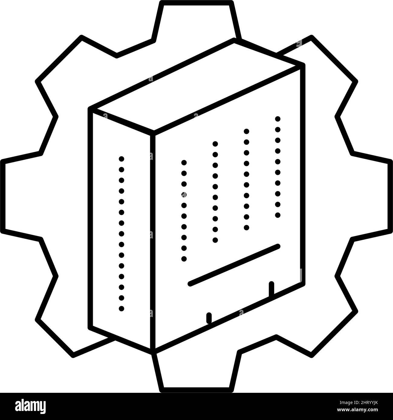 building process line icon vector illustration Stock Vector Image & Art ...