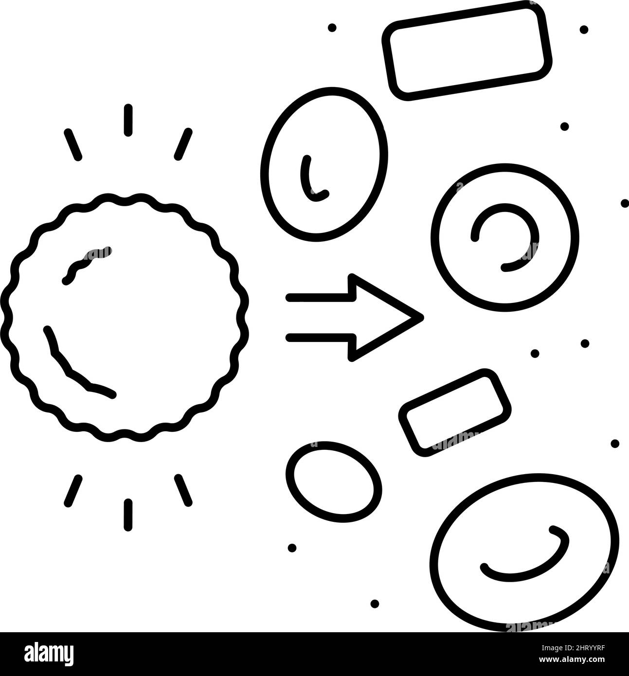 autoimmunity blood line icon vector illustration Stock Vector Image ...