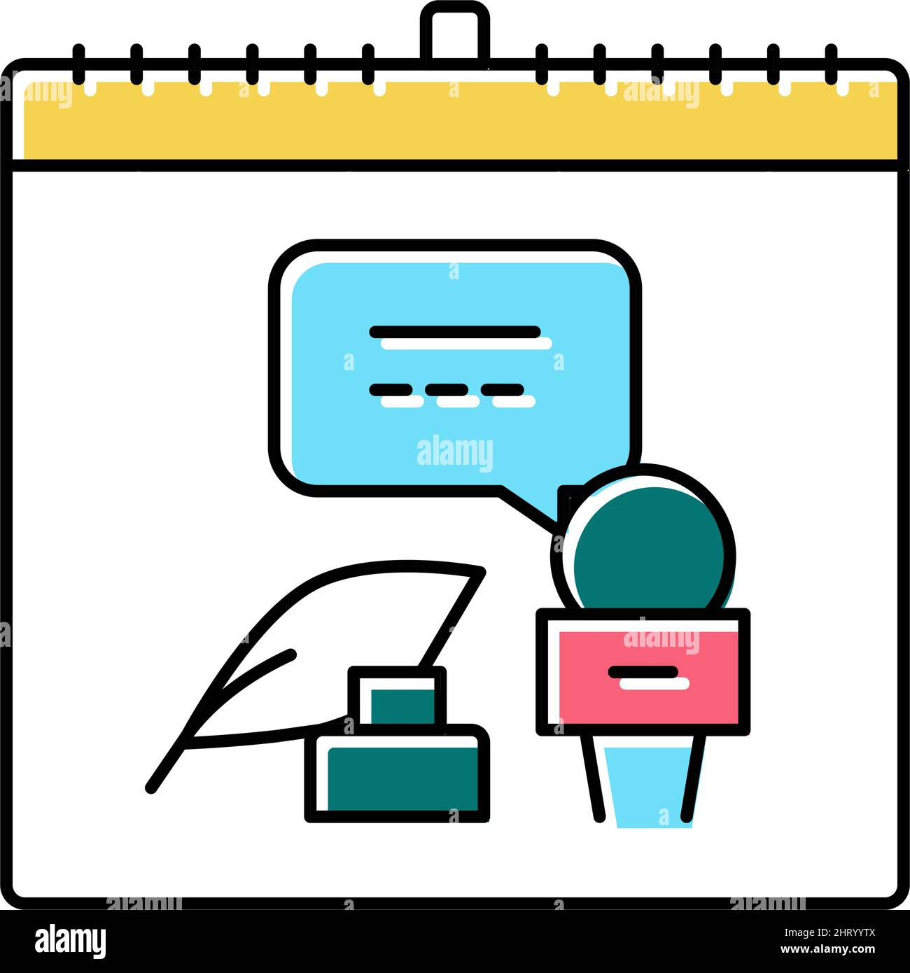 world press freedom day color icon vector illustration Stock Vector ...