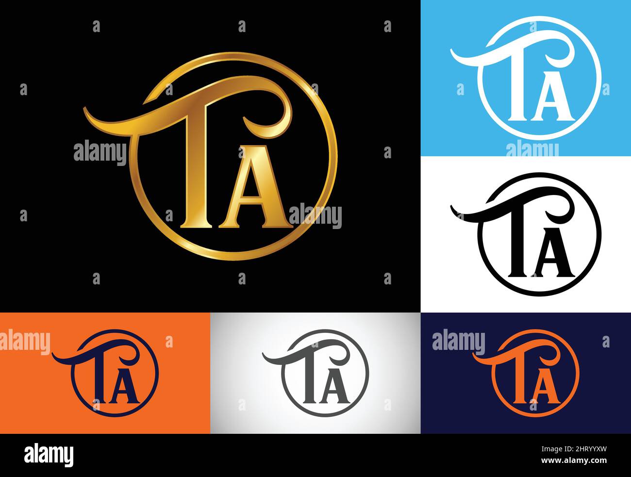 Initial Monogram Letter T A Logo Design Vector. Graphic Alphabet Symbol ...