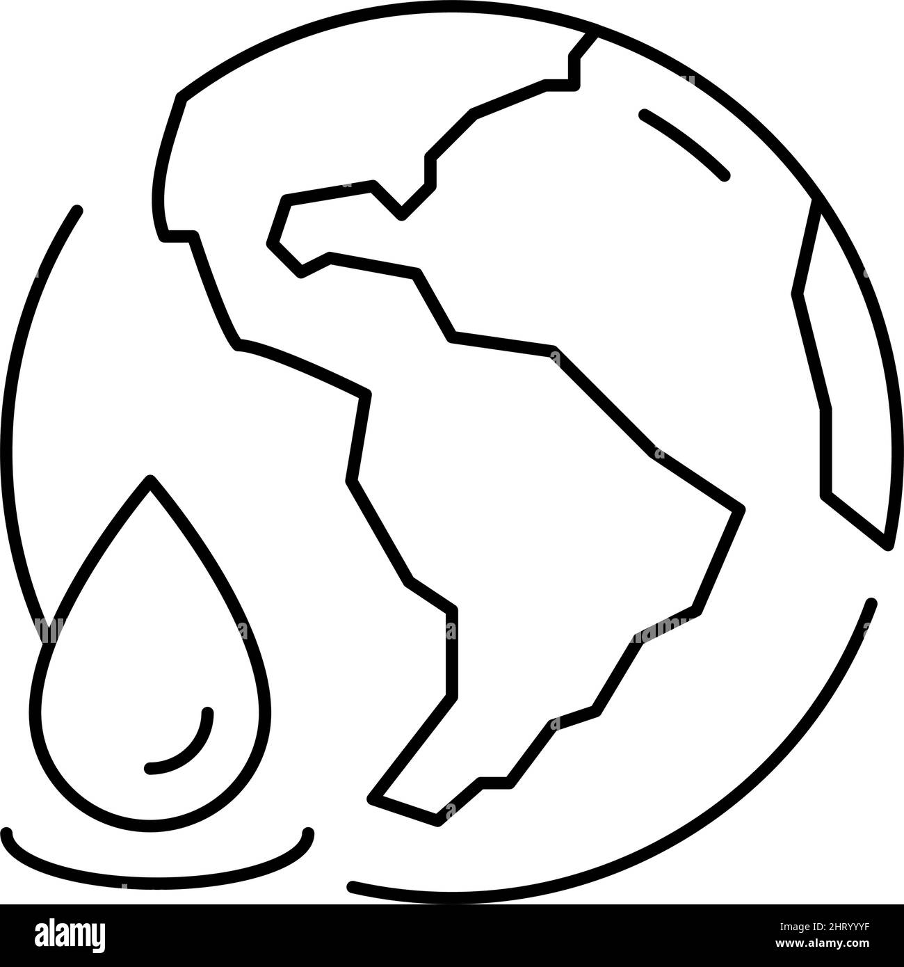 ocean water line icon vector illustration Stock Vector Image & Art - Alamy