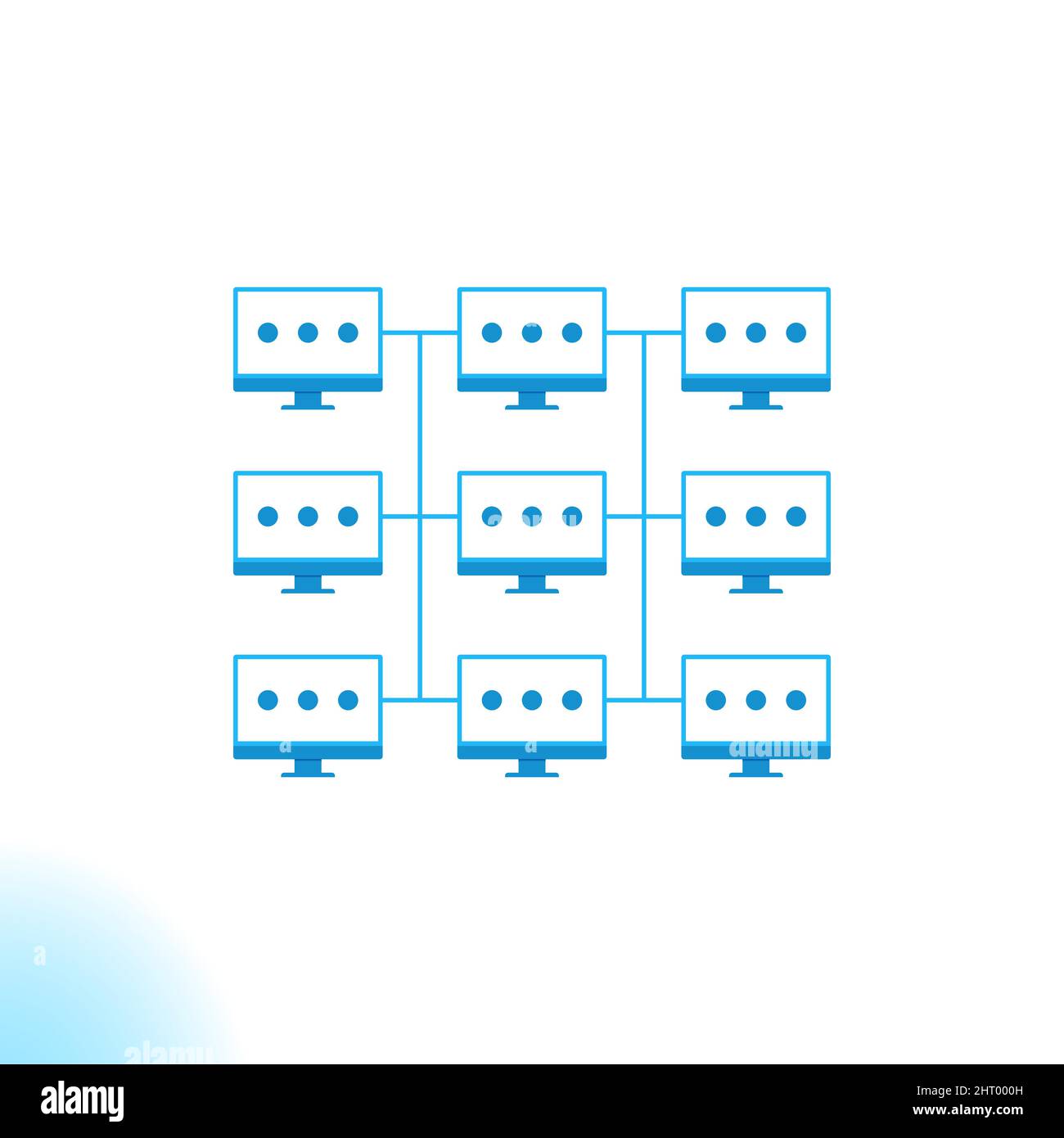 computer blockchain matrix design vector illustration Stock Vector ...