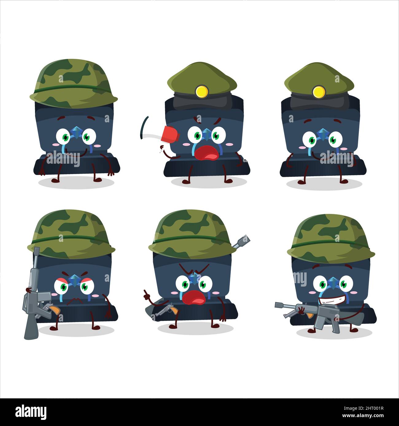 A charming soldier navy ring box cartoon picture bring a gun machine ...
