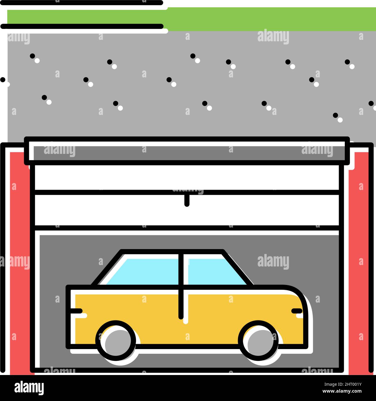 underground car parking color icon vector illustration Stock Vector ...