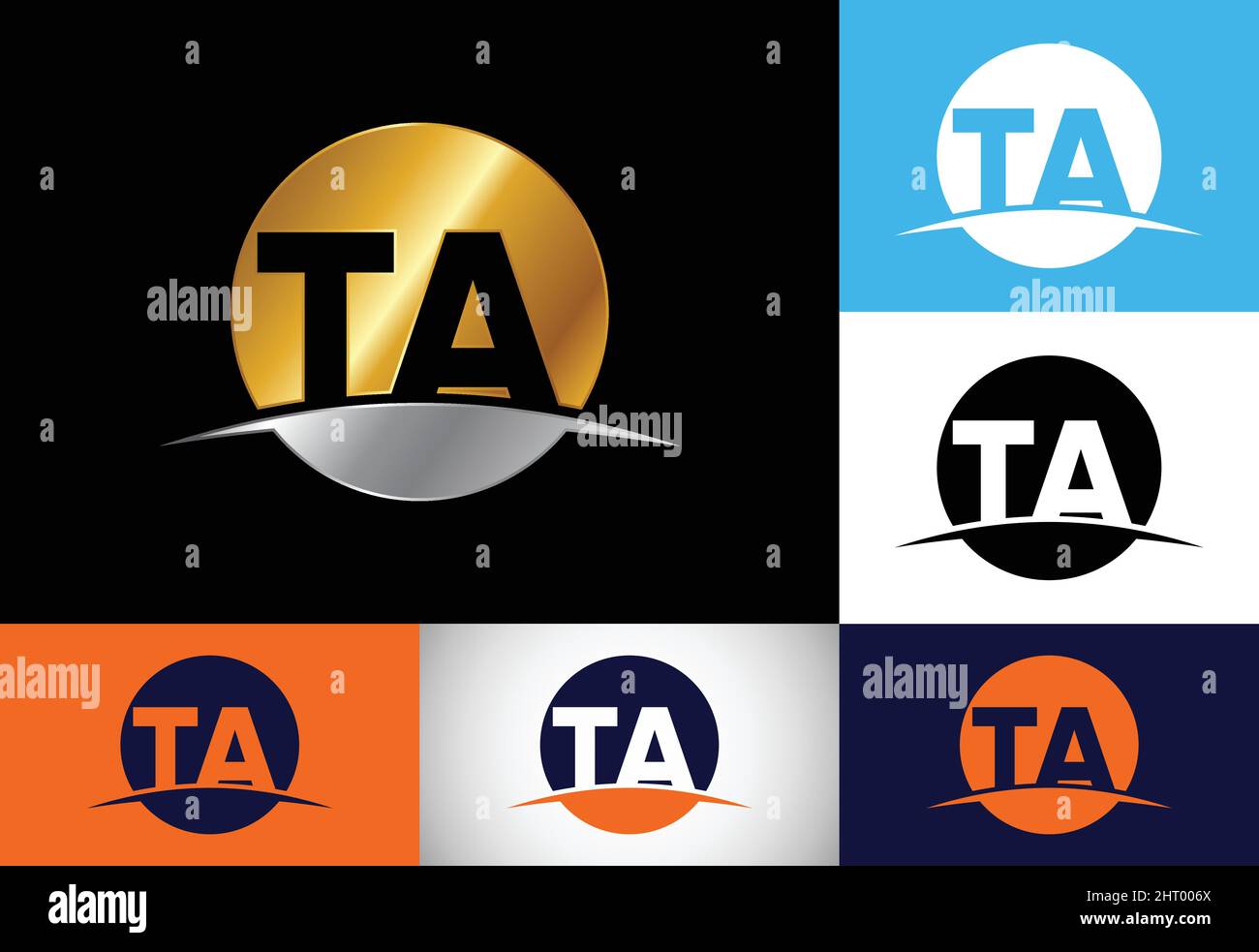 Initial Monogram Letter T A Logo Design Vector. Graphic Alphabet Symbol ...