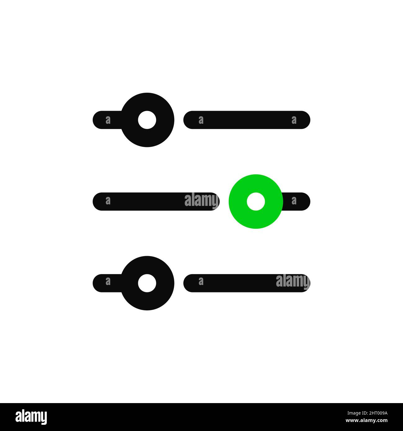 Simple minimalistic line art equalizer icon. Pixel perfect, editable ...