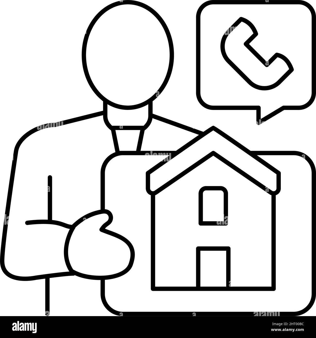 property landlord line icon vector illustration Stock Vector Image ...
