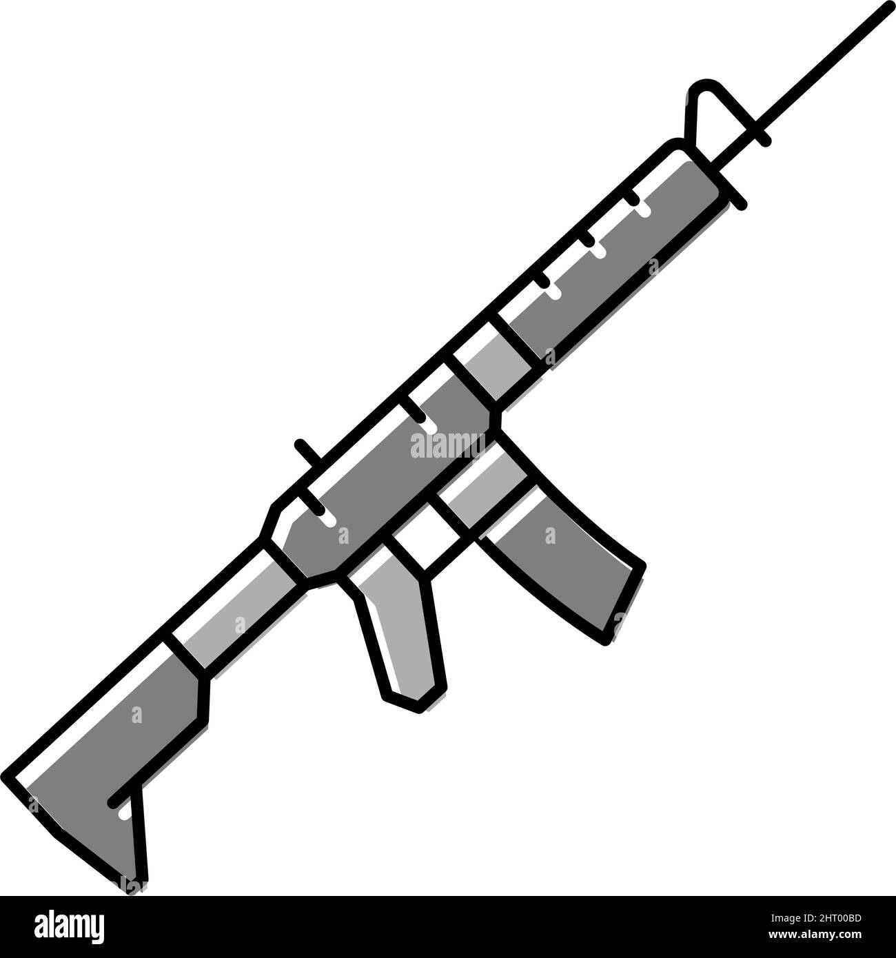 centerfire rifle color icon vector illustration Stock Vector Image ...