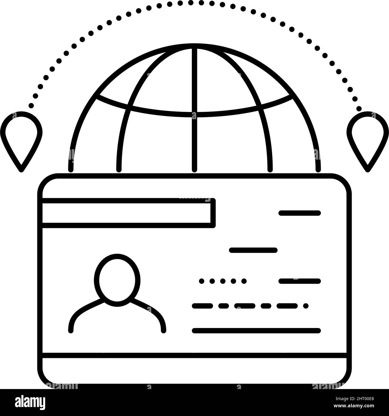 immigration visa line icon vector illustration Stock Vector Image & Art ...