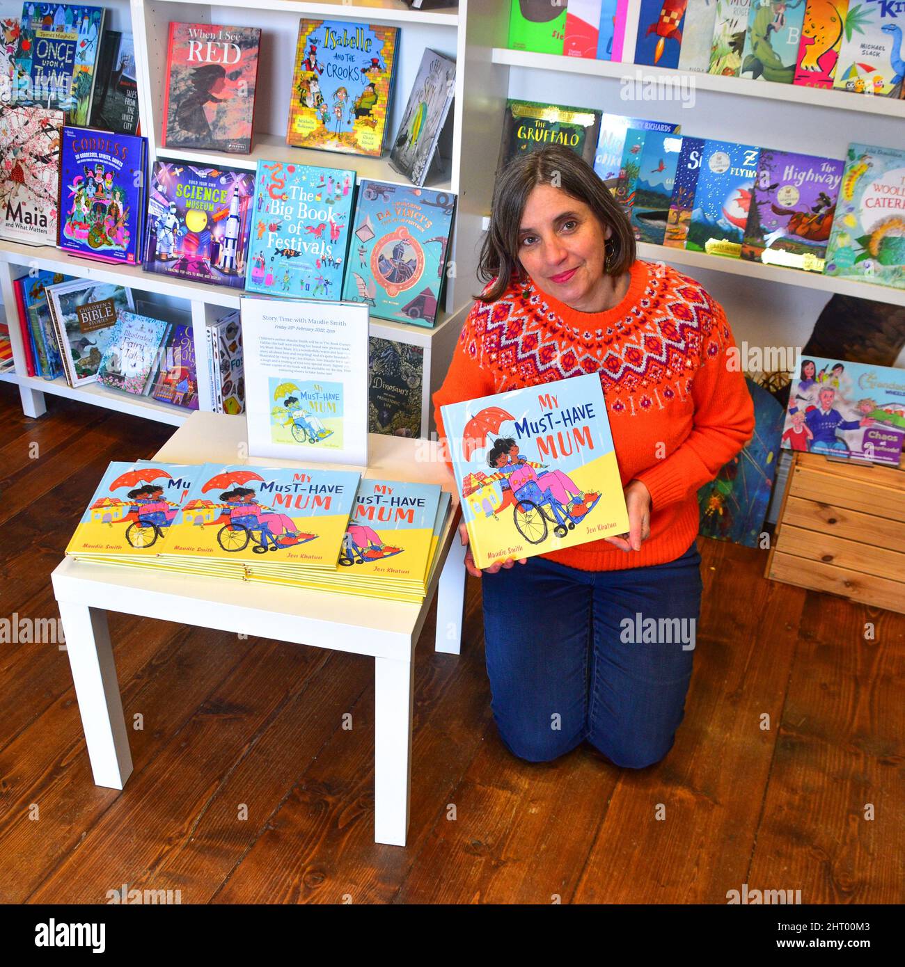Maudie Smith with her book My Must-Have Mum at The Piece Hall Halifax ...
