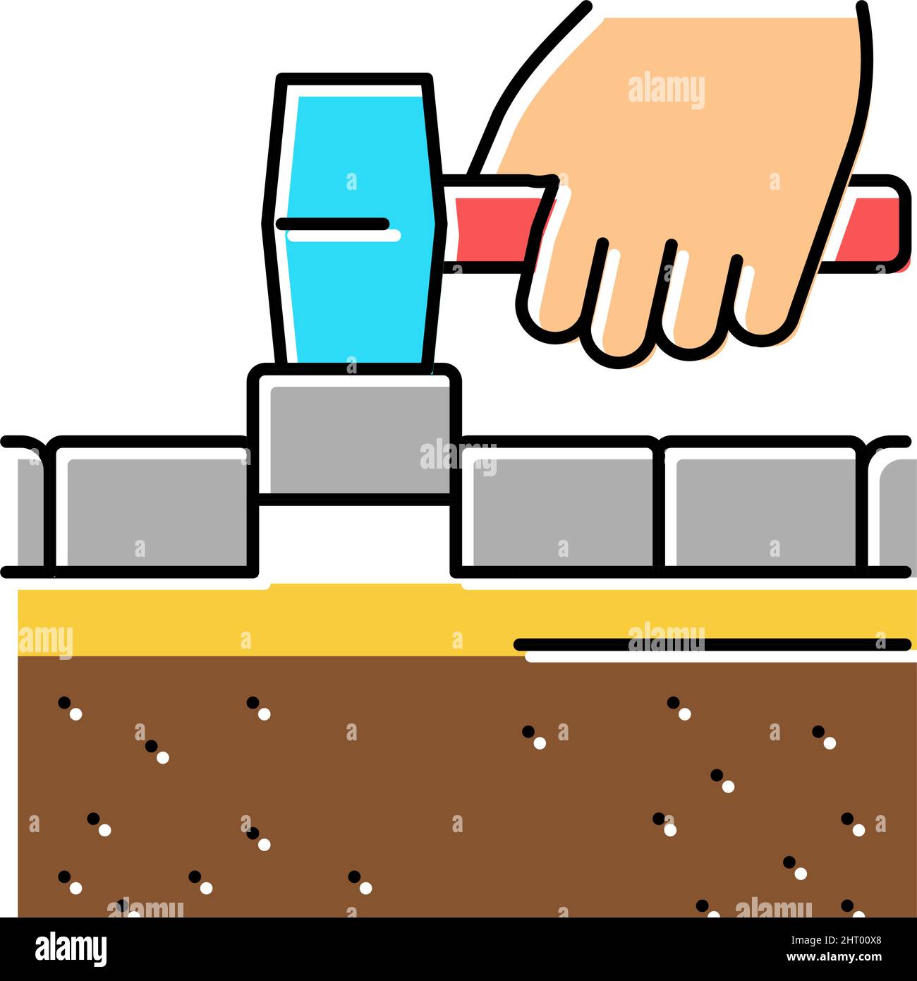 lay tiles road color icon vector illustration Stock Vector Image & Art ...