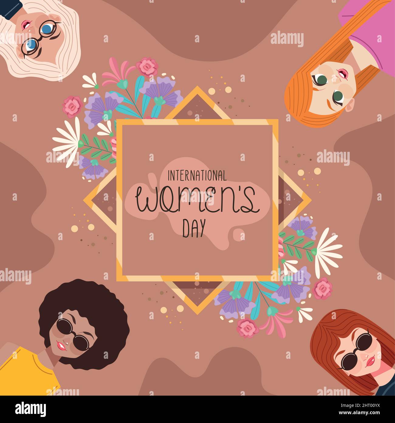 happy womens day frame Stock Vector Image & Art - Alamy