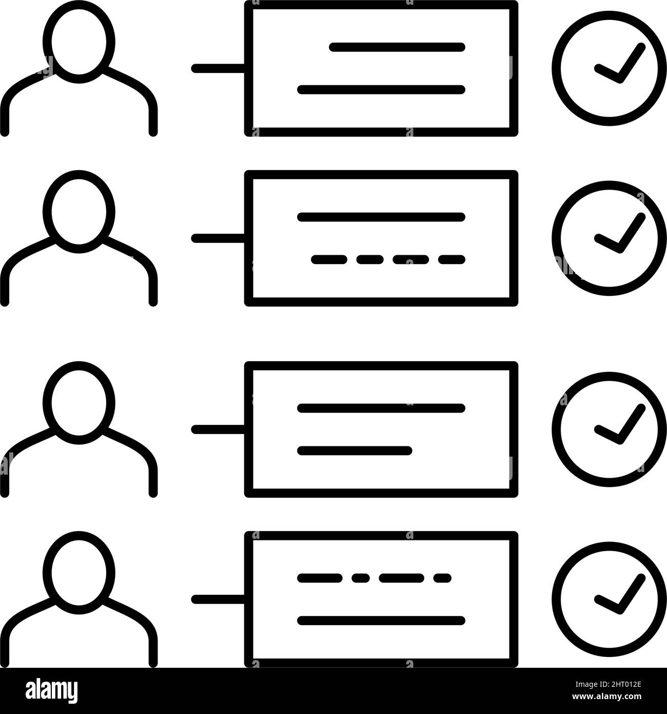 delivery order customer report line icon vector illustration Stock ...