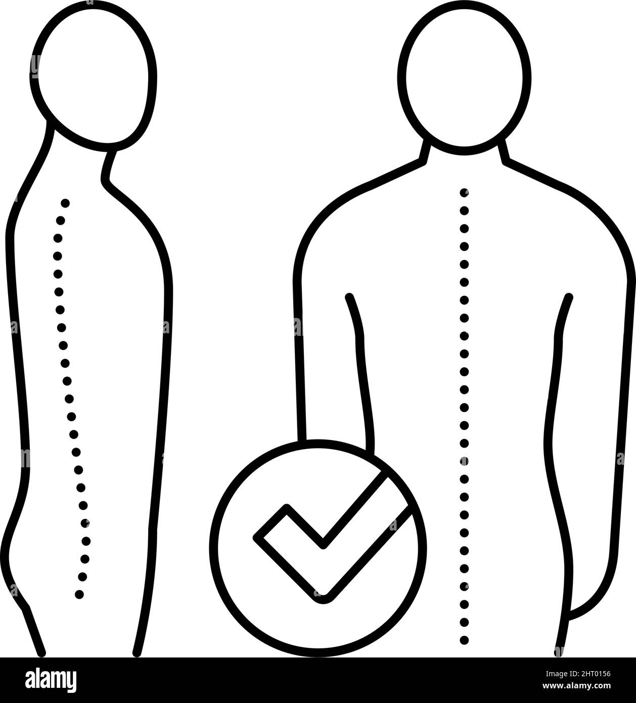 correct posture line icon vector illustration Stock Vector Image & Art ...