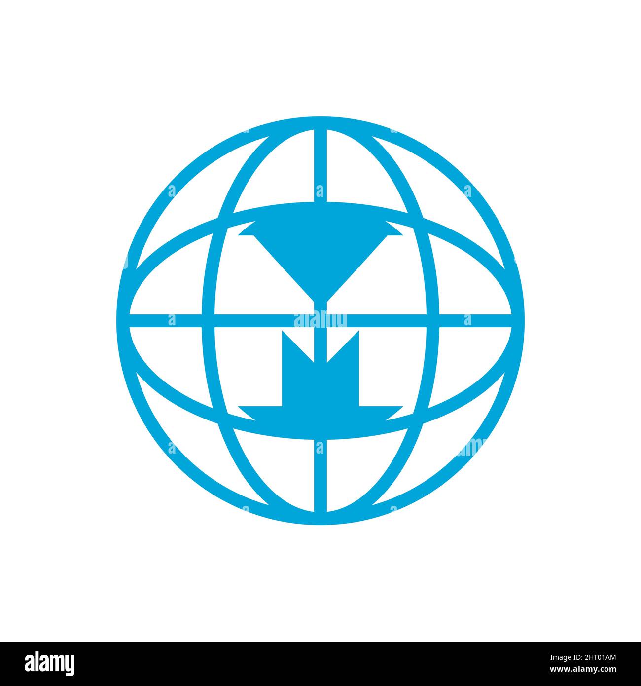 letter M globe logo design vector Stock Vector Image & Art - Alamy