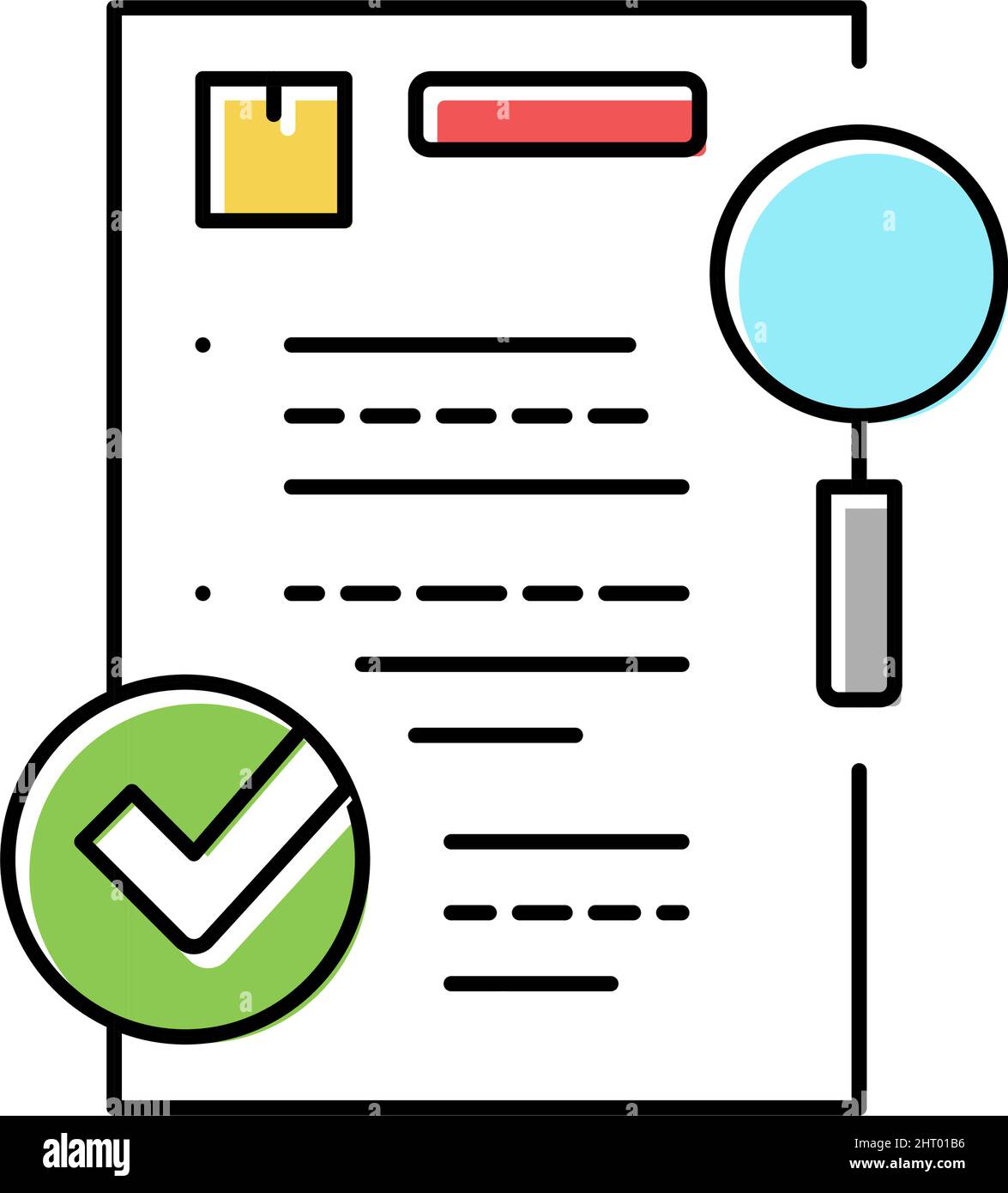 requisition review color icon vector illustration Stock Vector Image ...