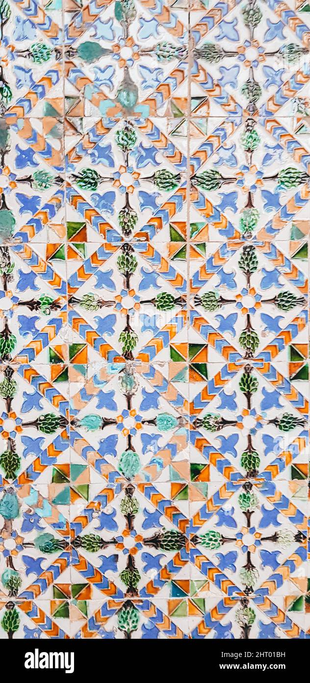 Background design with abstract patterns on ceramic tiles Stock Photo ...