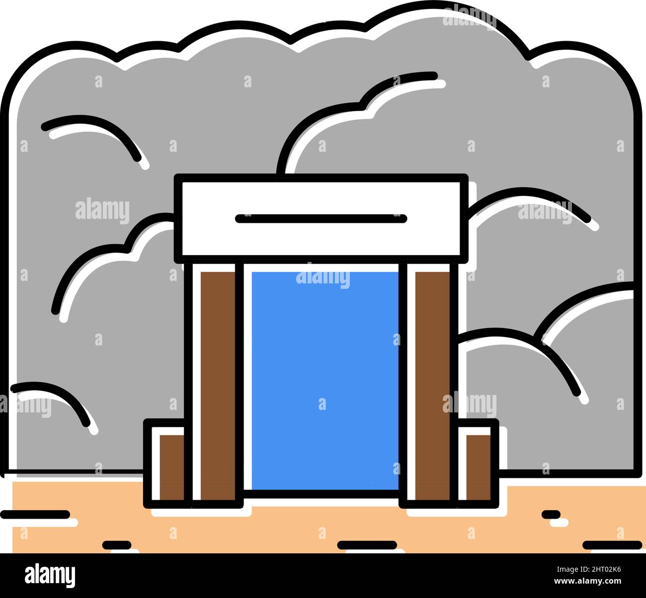 mine entry color icon vector illustration Stock Vector Image & Art - Alamy