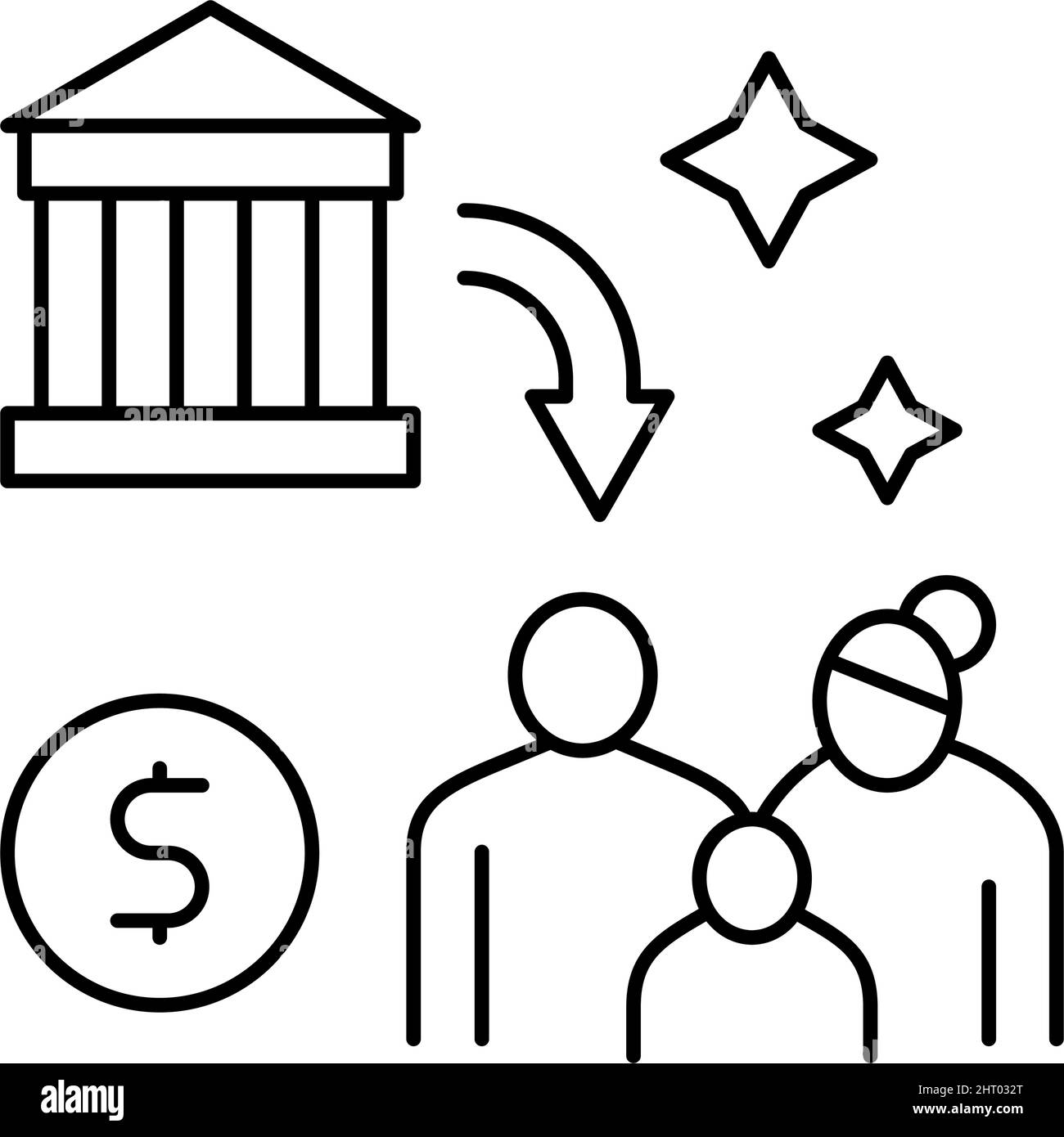 social benefits line icon vector illustration Stock Vector Image & Art ...