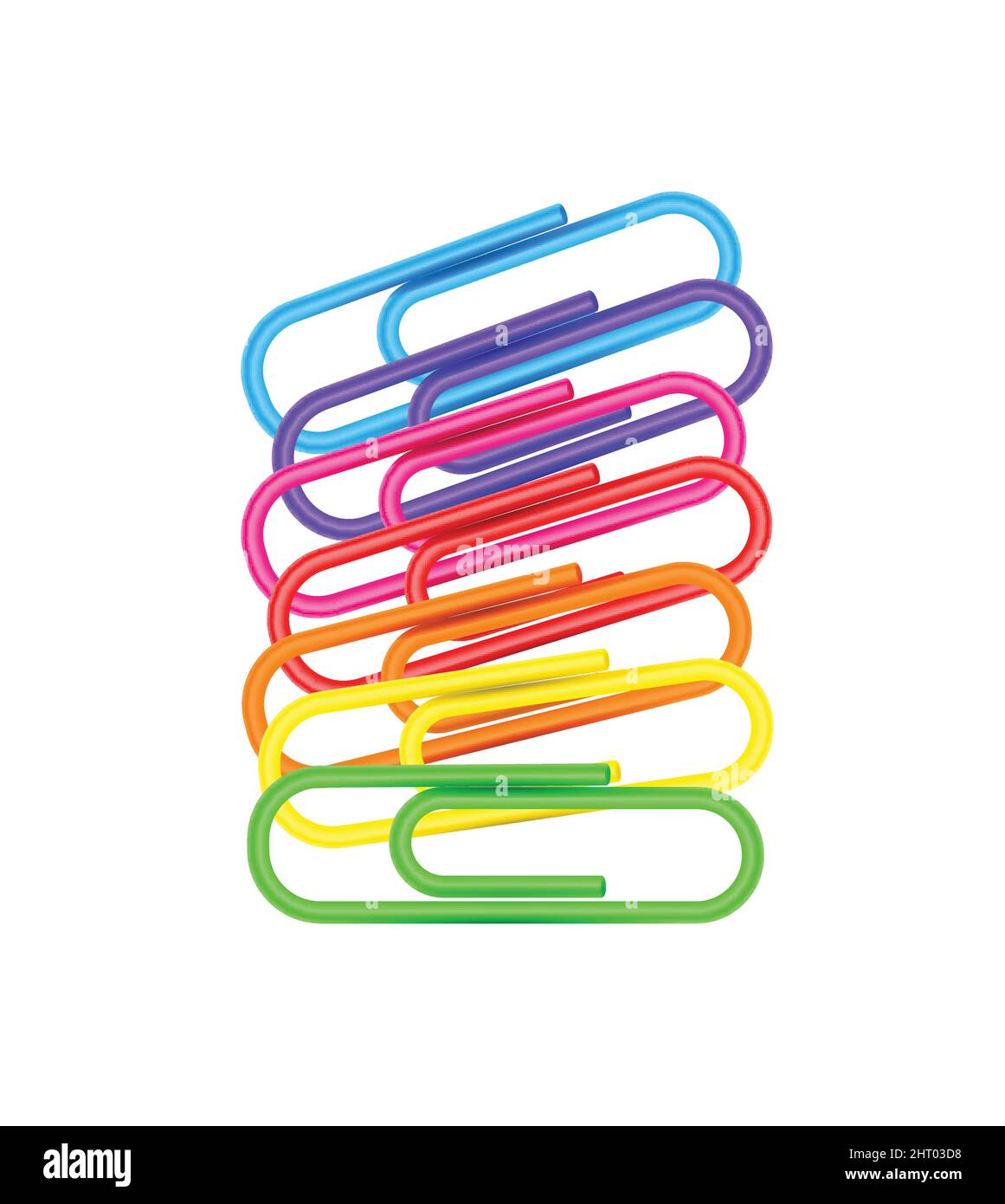 Stationery realistic composition with isolated image of colorful paper ...