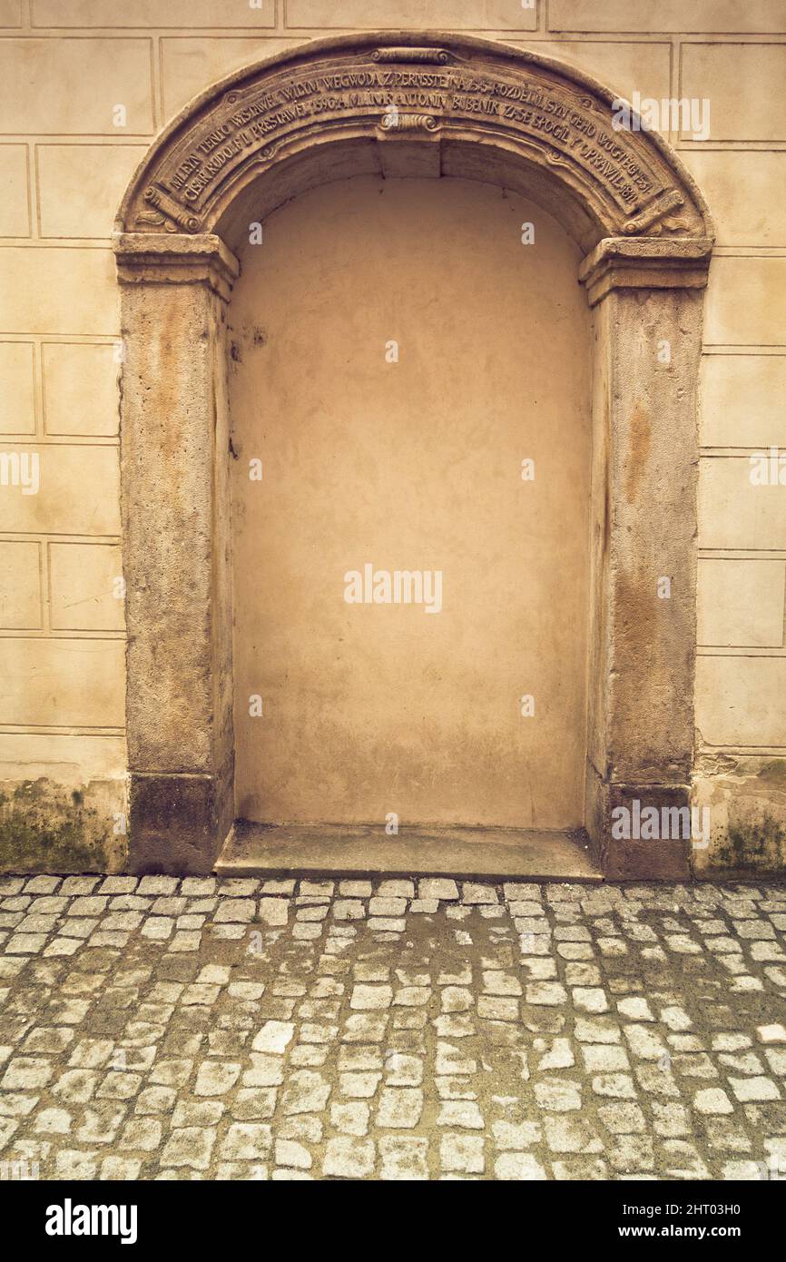 stone arch carved in a wall Stock Photo - Alamy
