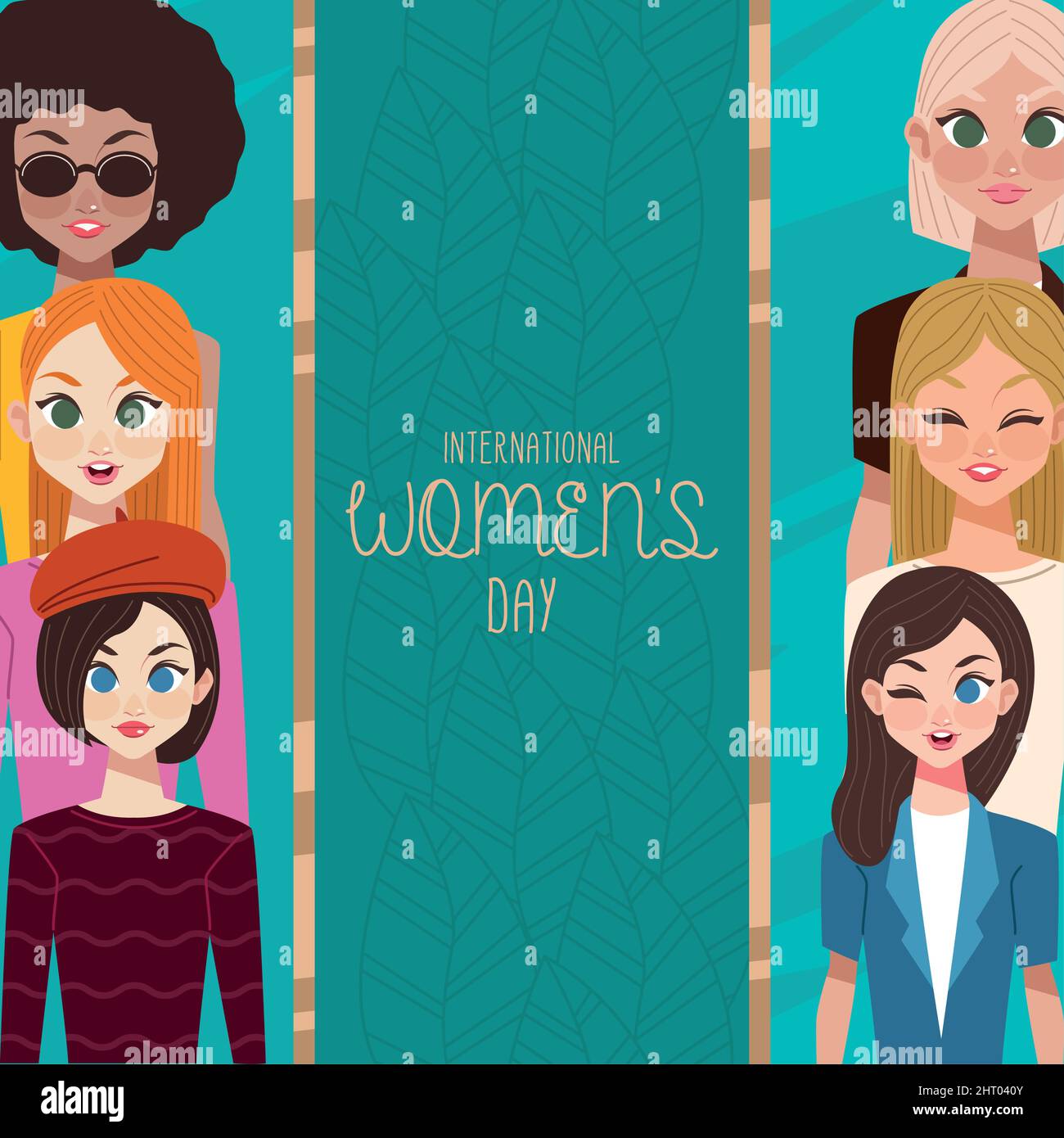 happy womens day golden frame Stock Vector Image & Art - Alamy