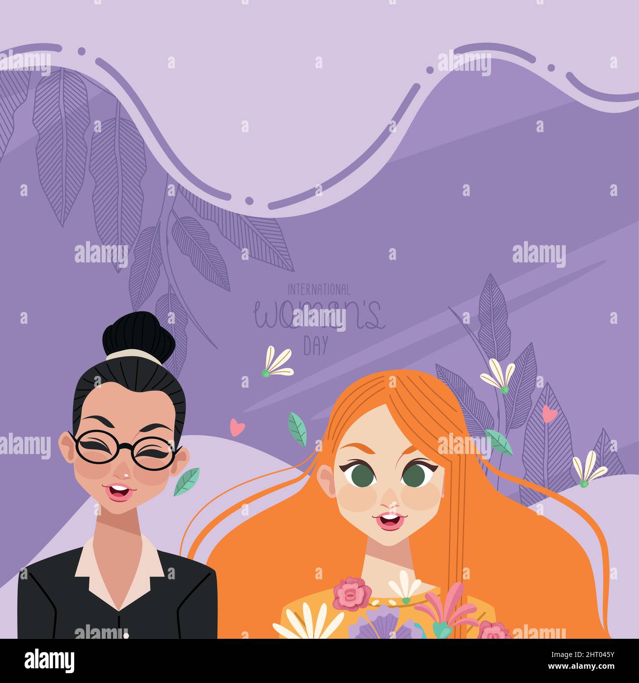 two women couple characters Stock Vector Image & Art - Alamy