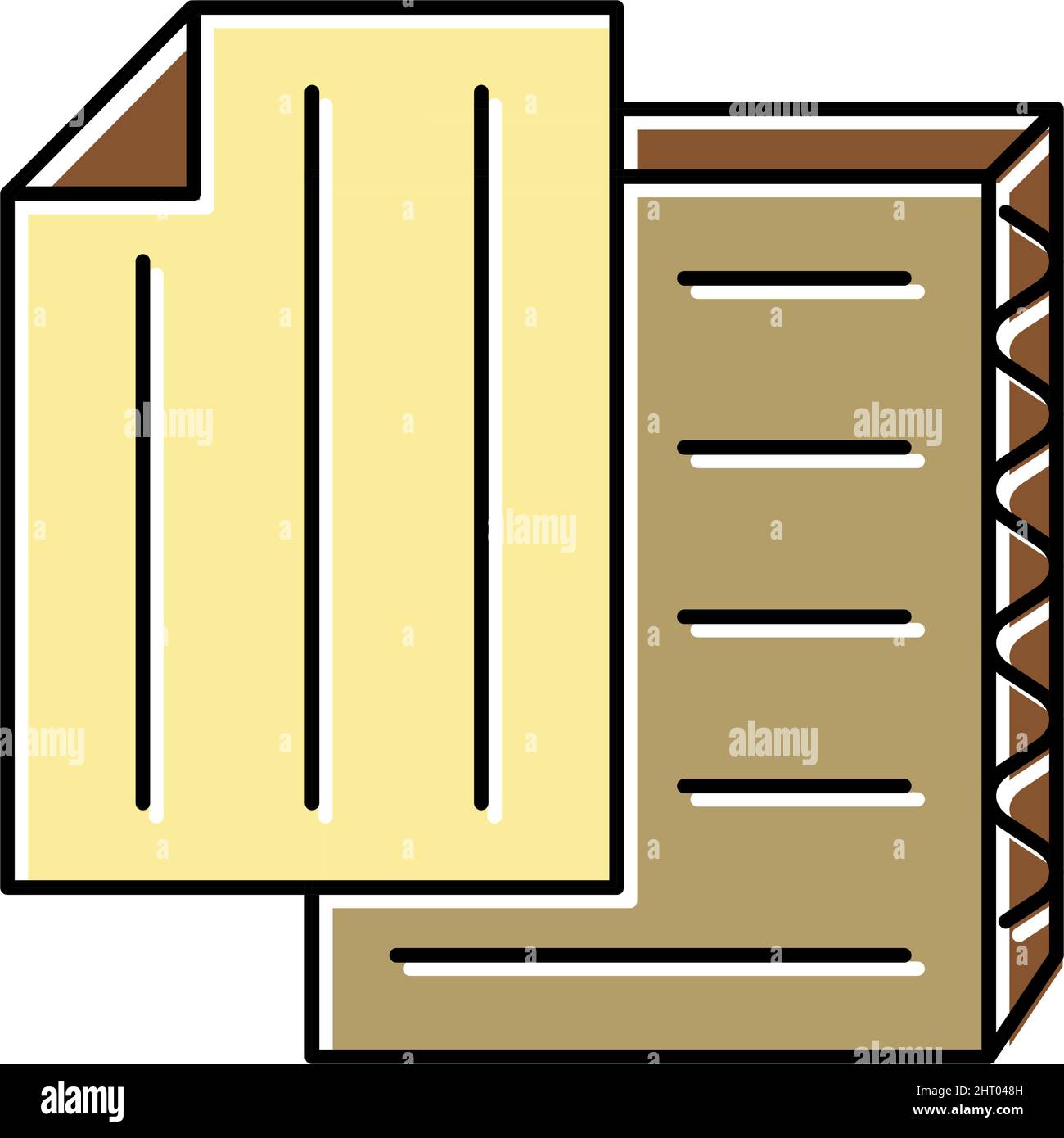 cardboard paper list color icon vector illustration Stock Vector Image ...