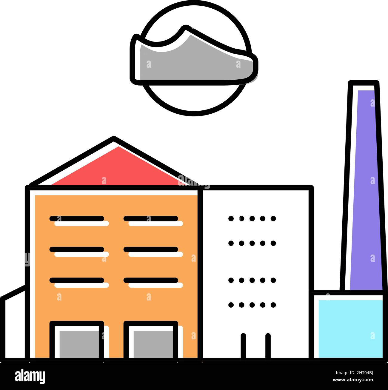 shoes factory color icon vector color illustration Stock Vector Image ...