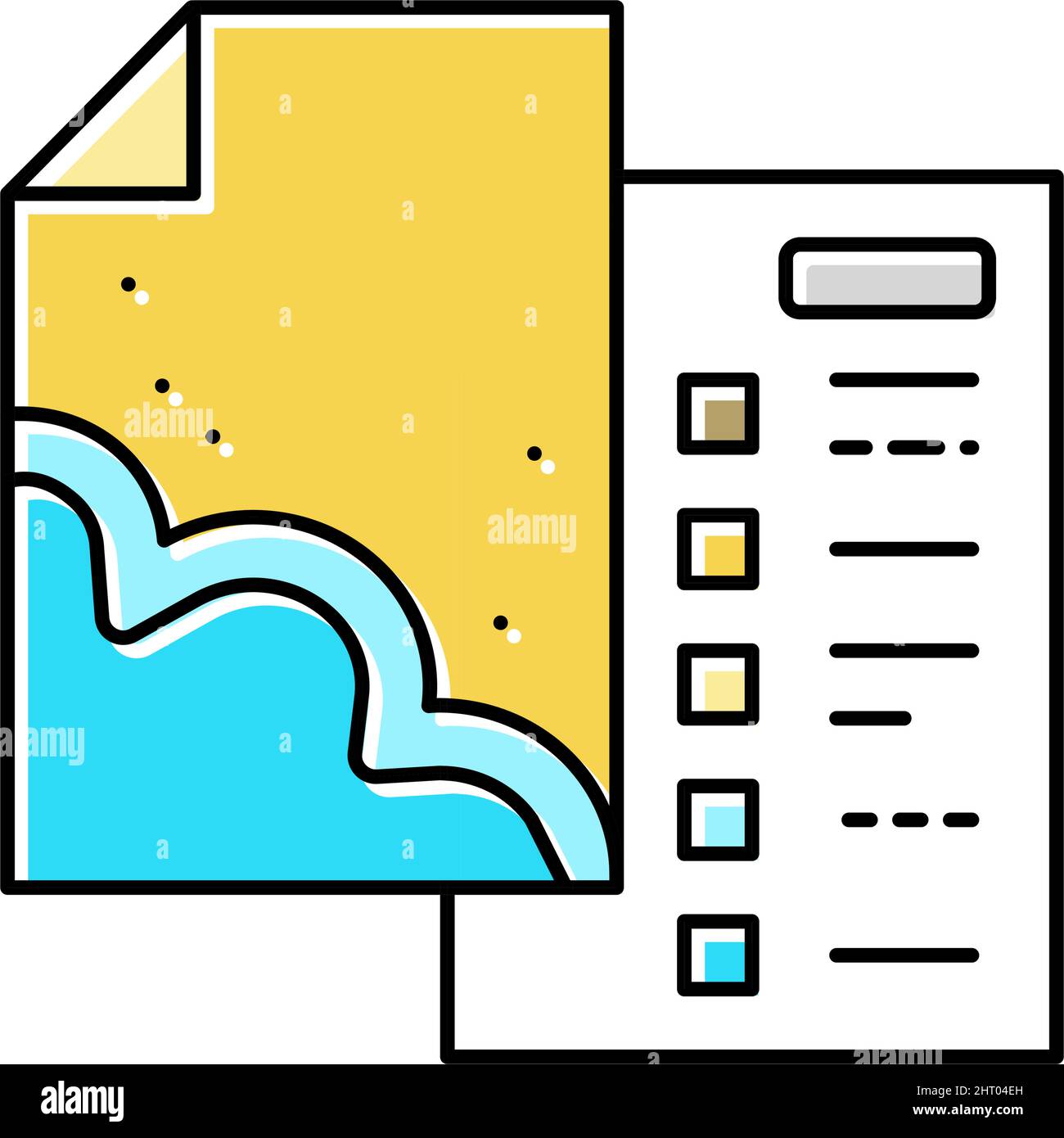litmus paper with image color icon vector illustration Stock Vector ...
