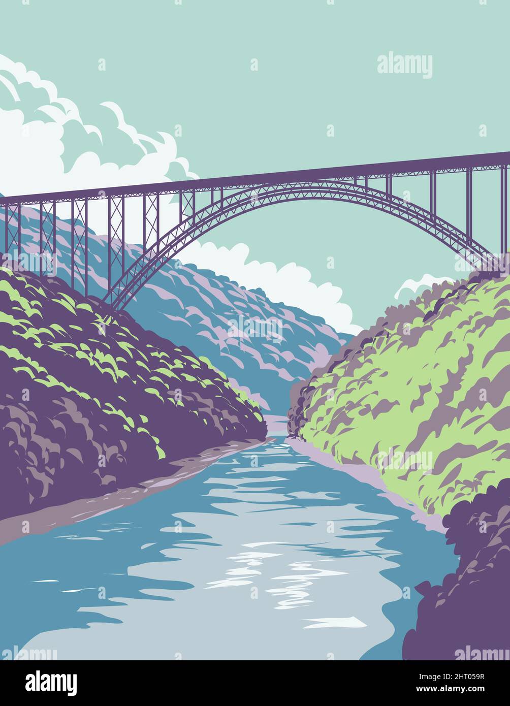 New River Gorge National Park and Preserve in the Appalachian Mountains ...