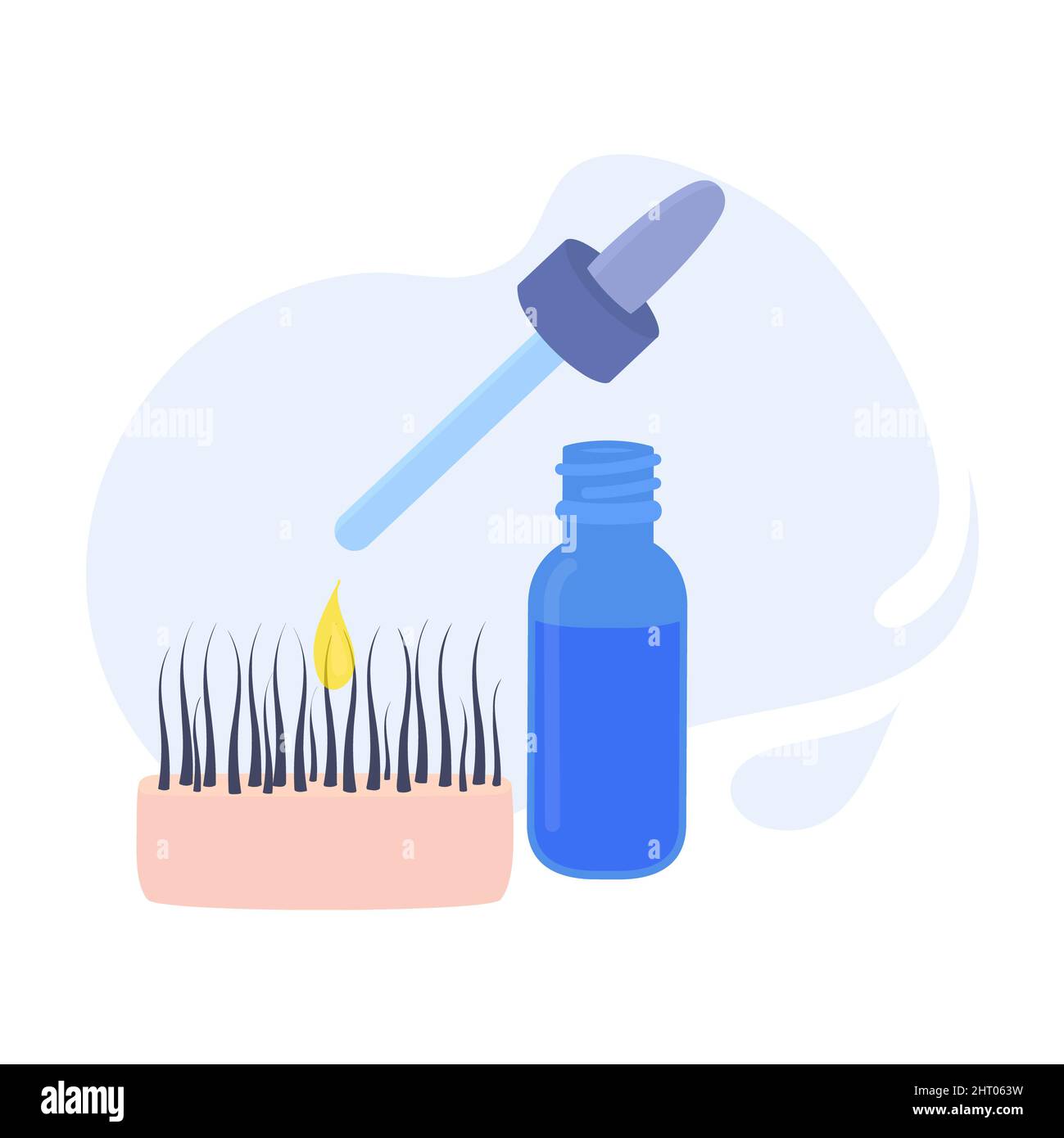 Hair treatment and strengthening, conceptual illustration Stock Photo ...