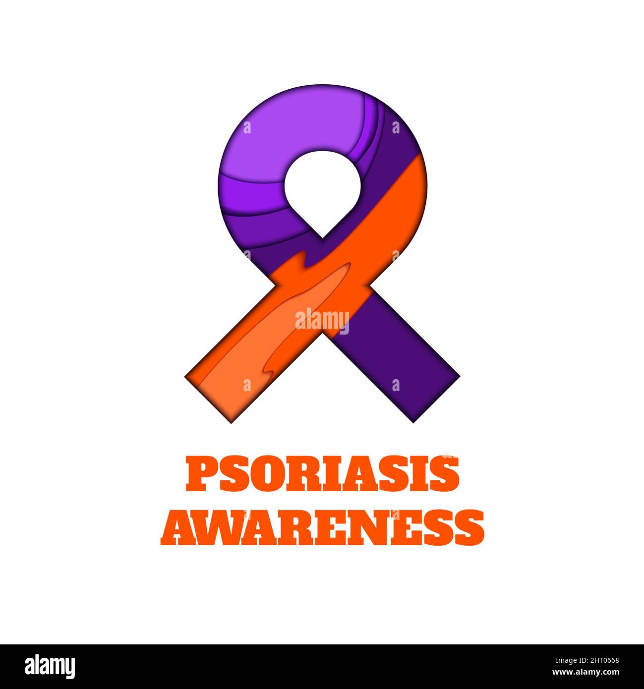 Psoriasis awareness ribbon, conceptual illustration Stock Photo - Alamy