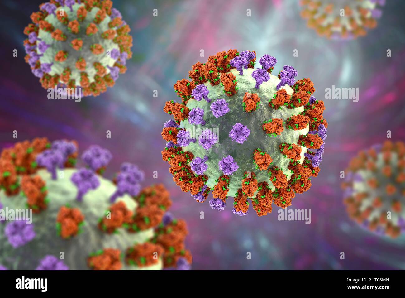 Flu virus, illustration Stock Photo - Alamy