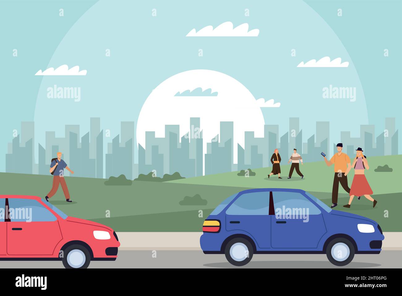 five persons and cars Stock Vector Image & Art - Alamy