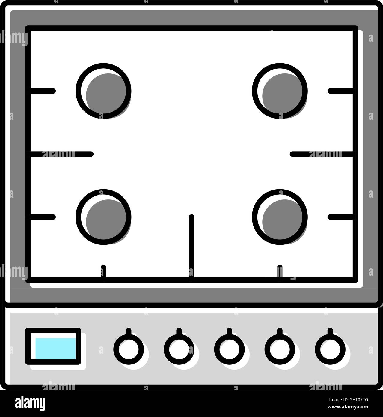gas cooktop color icon vector illustration Stock Vector Image & Art - Alamy