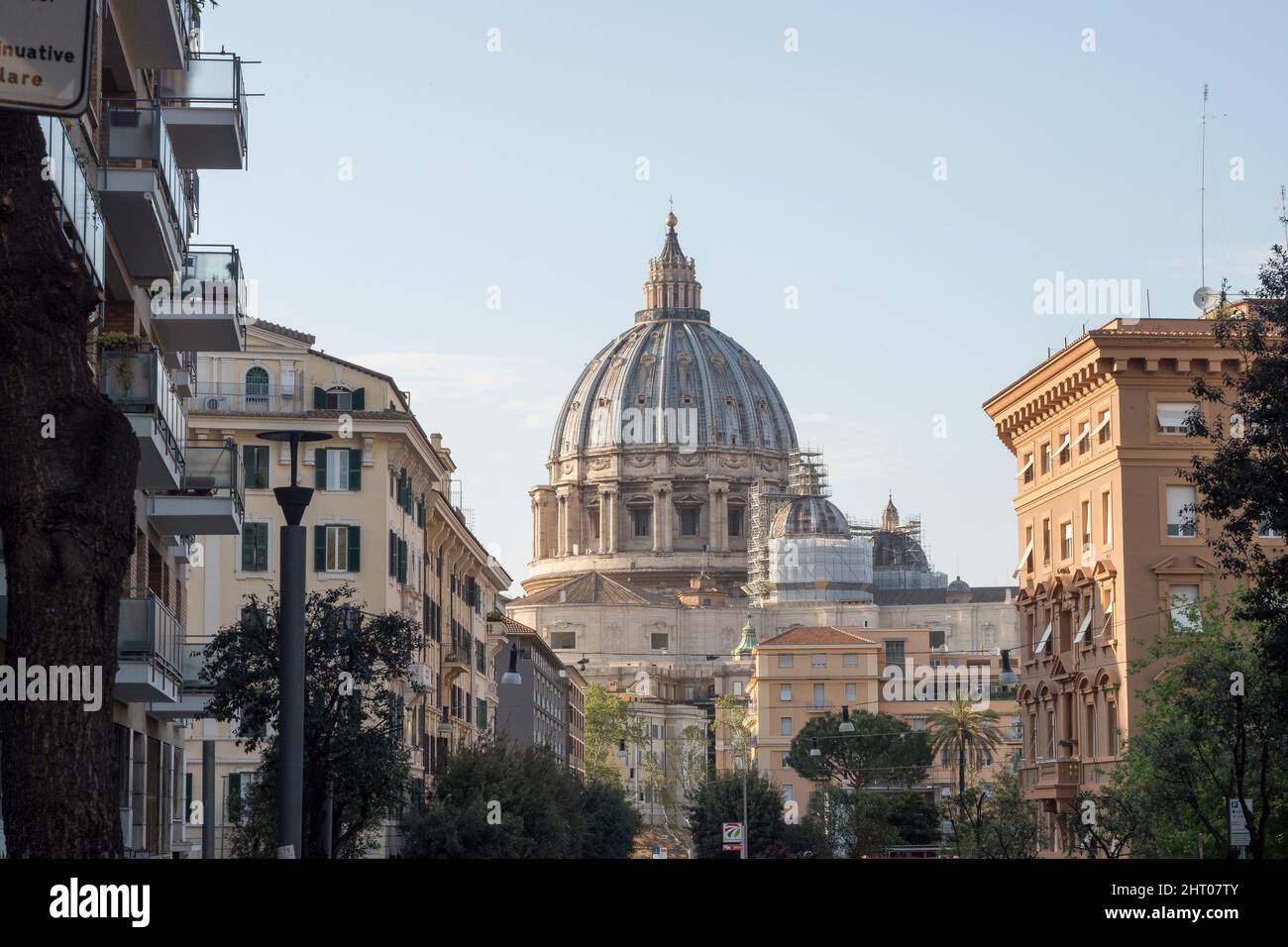19 april 2018, Rome 2018, Rome, via alla Stazione, St, peters dome of ...