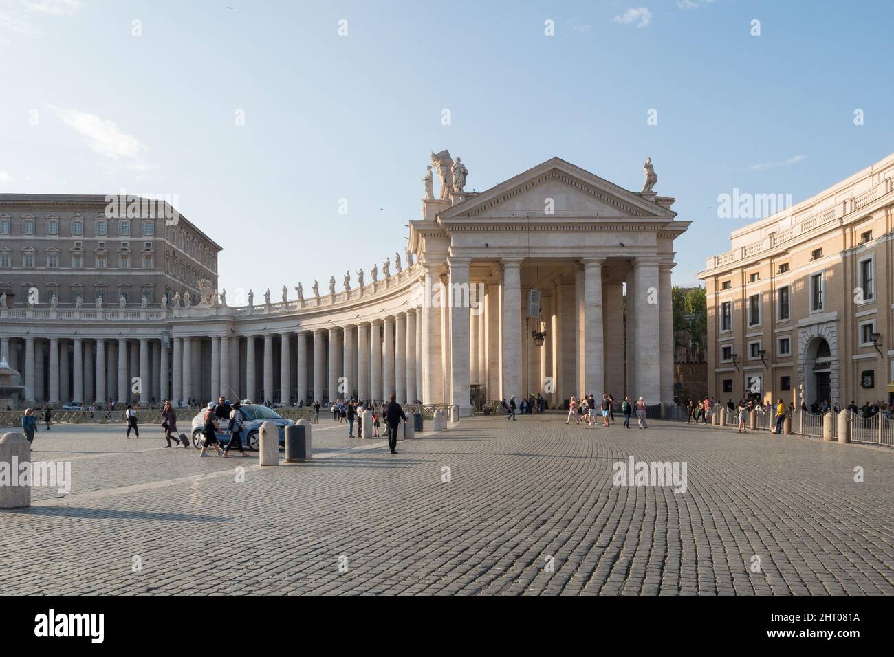 19 april 2018, St, peters basilica, columns around place of Vatican ...