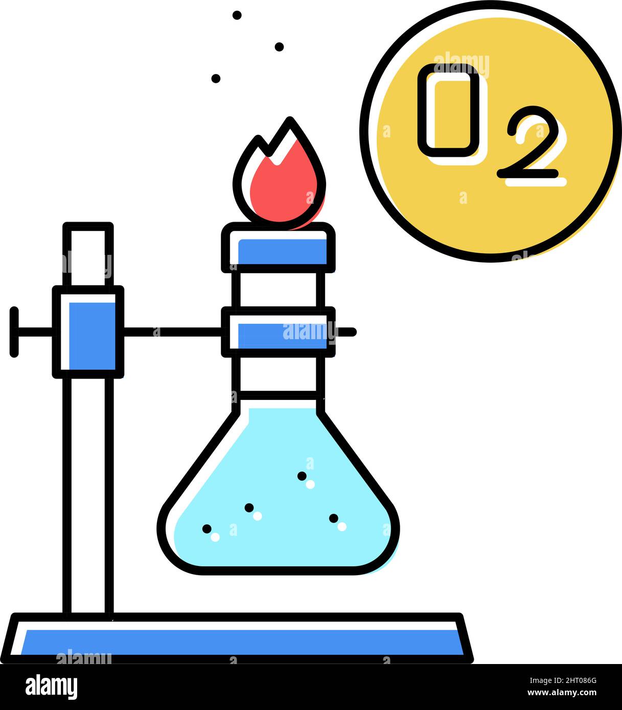 chemistry research oxygen color icon vector illustration Stock Vector ...