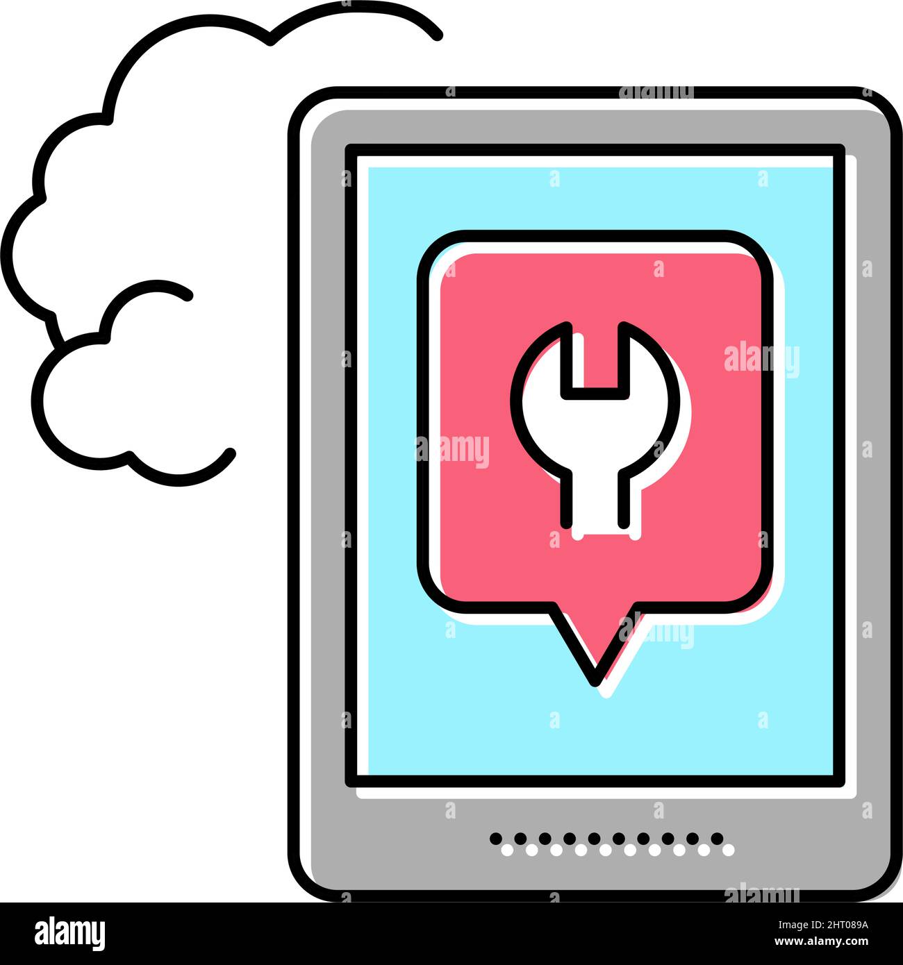 tablet repair color icon vector illustration Stock Vector Image & Art ...