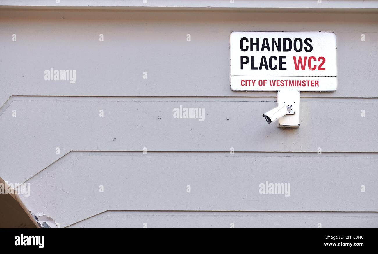 Chandos place street sign hi-res stock photography and images - Alamy