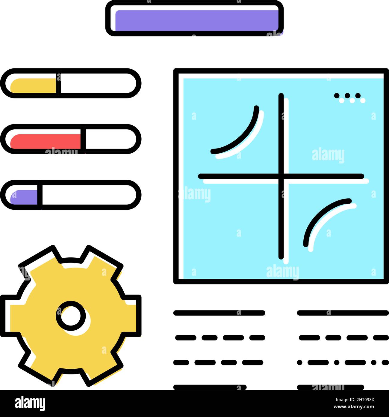 planning work process color icon vector illustration Stock Vector Image ...