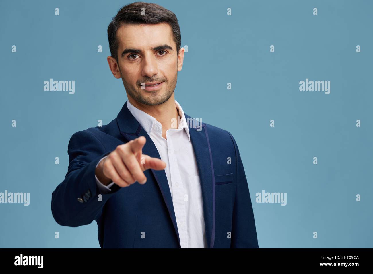 businessmen hand gesture pointing forward business process Quiet ...
