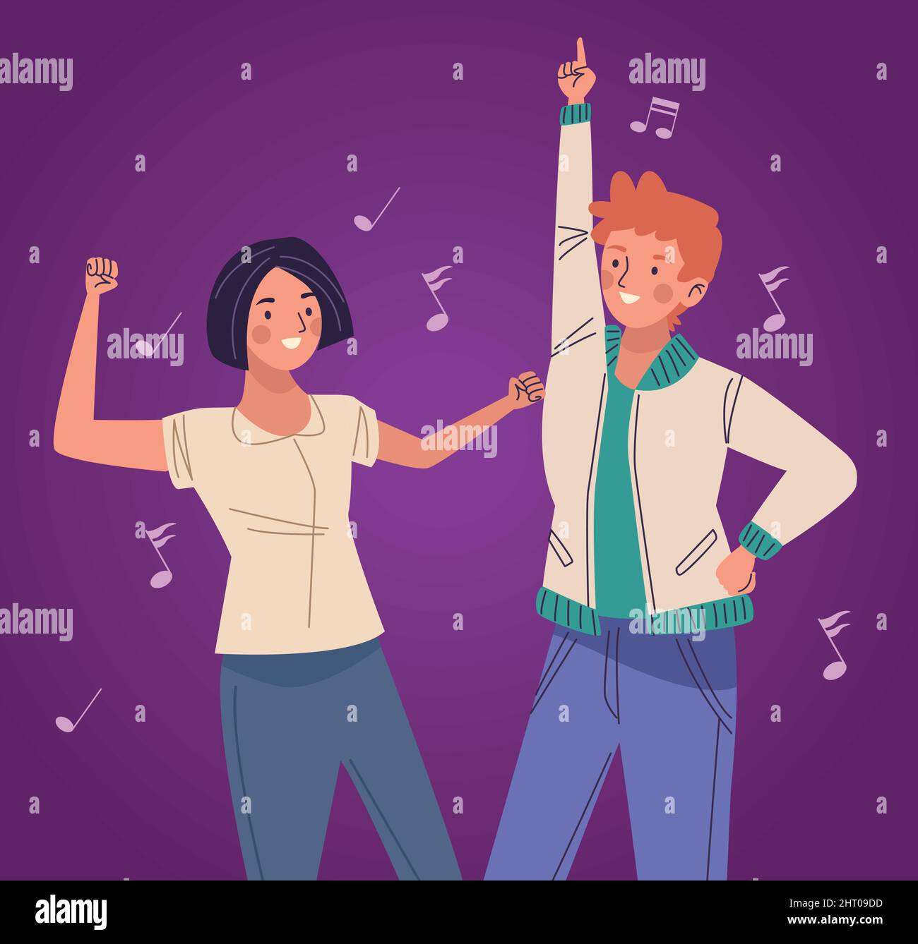 Joyful dancers Stock Vector Images - Alamy