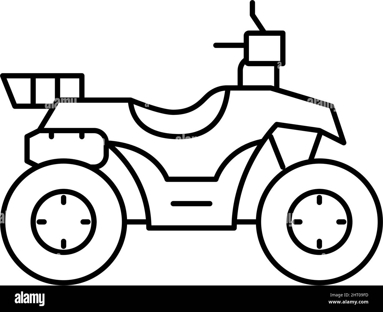 hunting atv line icon vector illustration Stock Vector Image & Art - Alamy