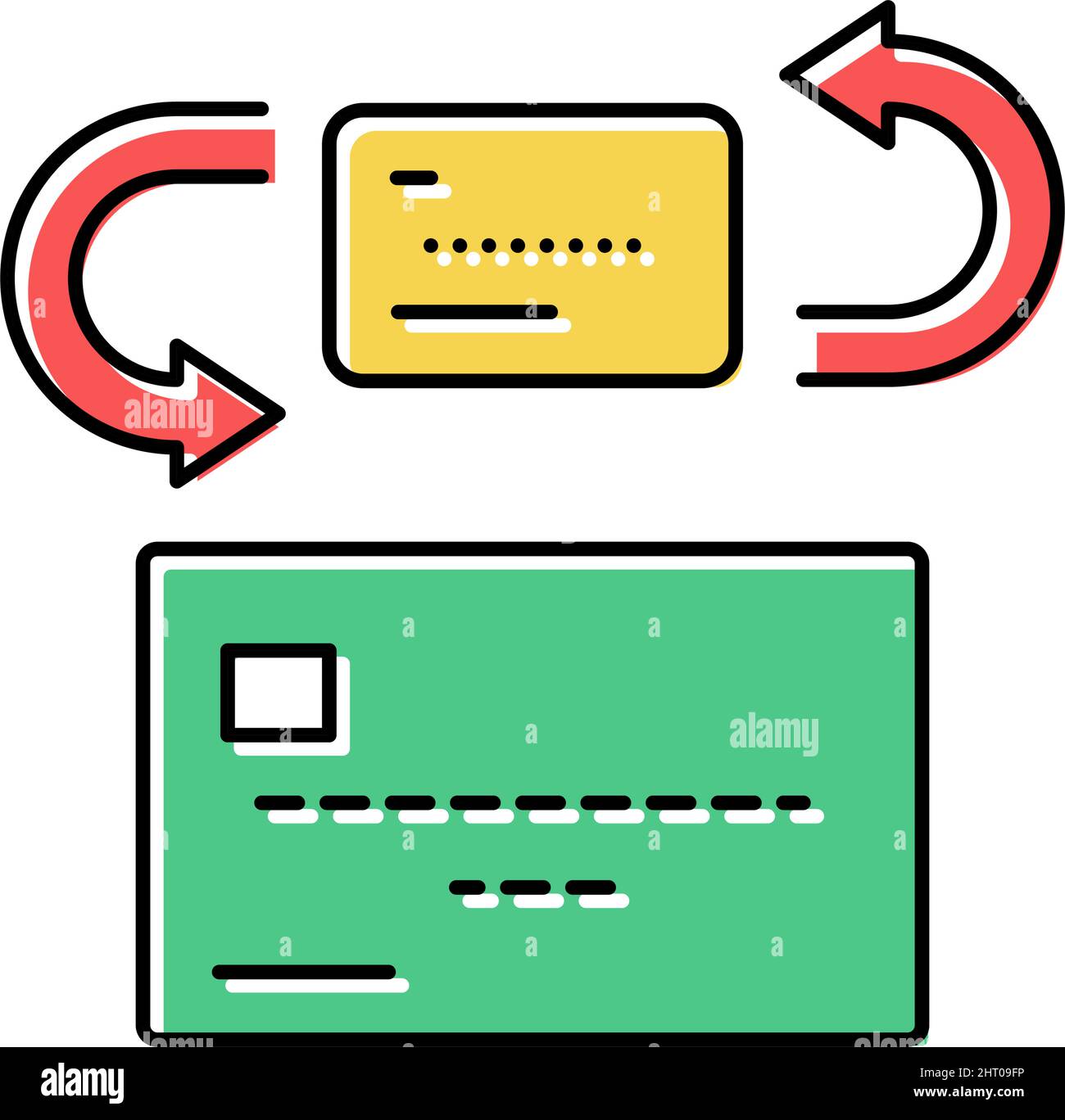 transfer card color icon vector illustration Stock Vector Image & Art ...