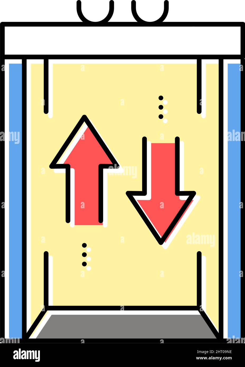 lift up and down color icon vector illustration Stock Vector Image ...