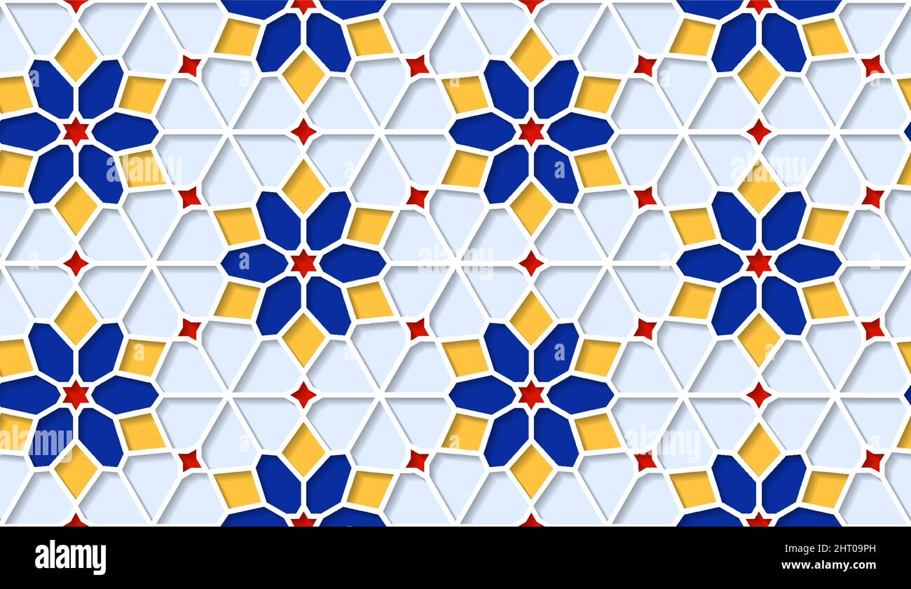 Arabic seamless girih pattern with classic islamic culture ornament ...